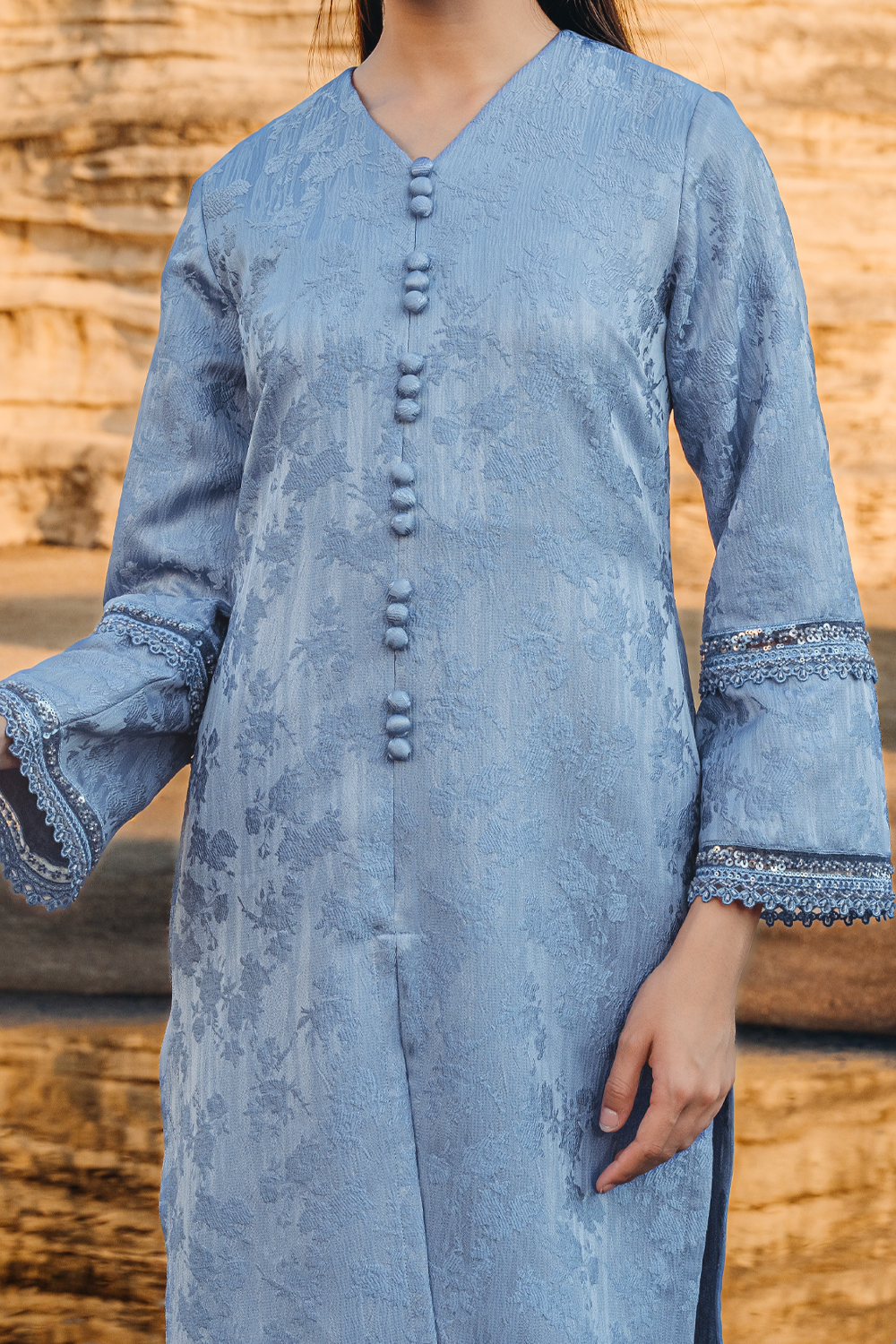 Reenaya Long Kurung Summeraya 2026 in Blue – Rico Rinaldi
