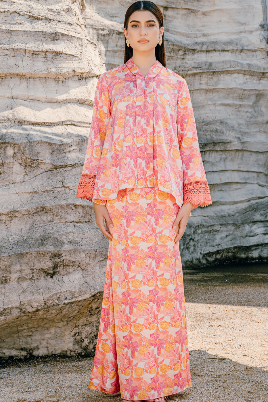 Sahira Modern Kurung Summeraya 2026 in Peach – Rico Rinaldi